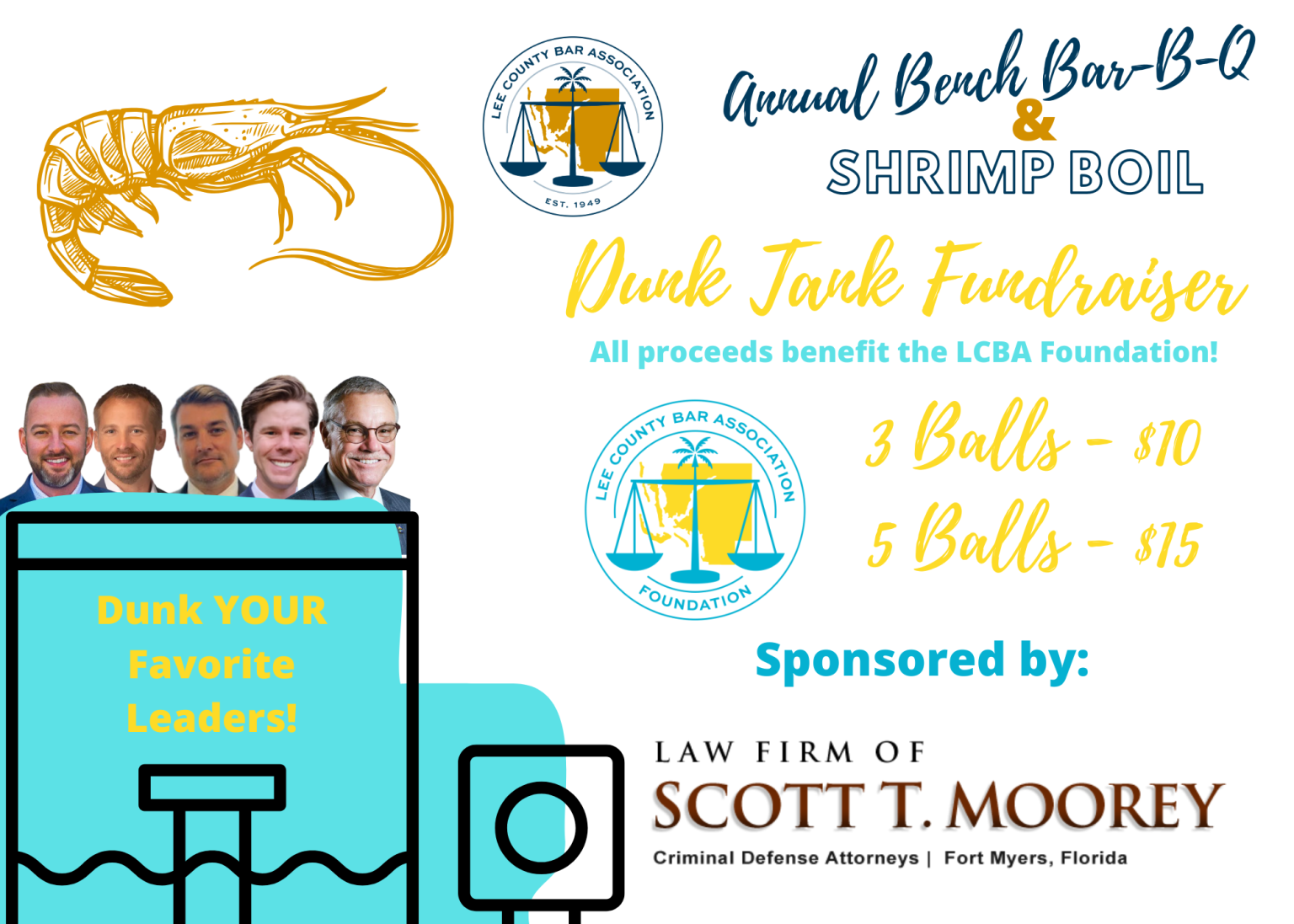 LCBAF Dunk Tank at 2025 Annual LCBA Shrimp Boil – Lee County Bar ...